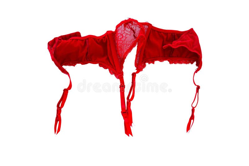 Erotic Lingerie - Red Garter Belt Stock Image - Image of accessories ...