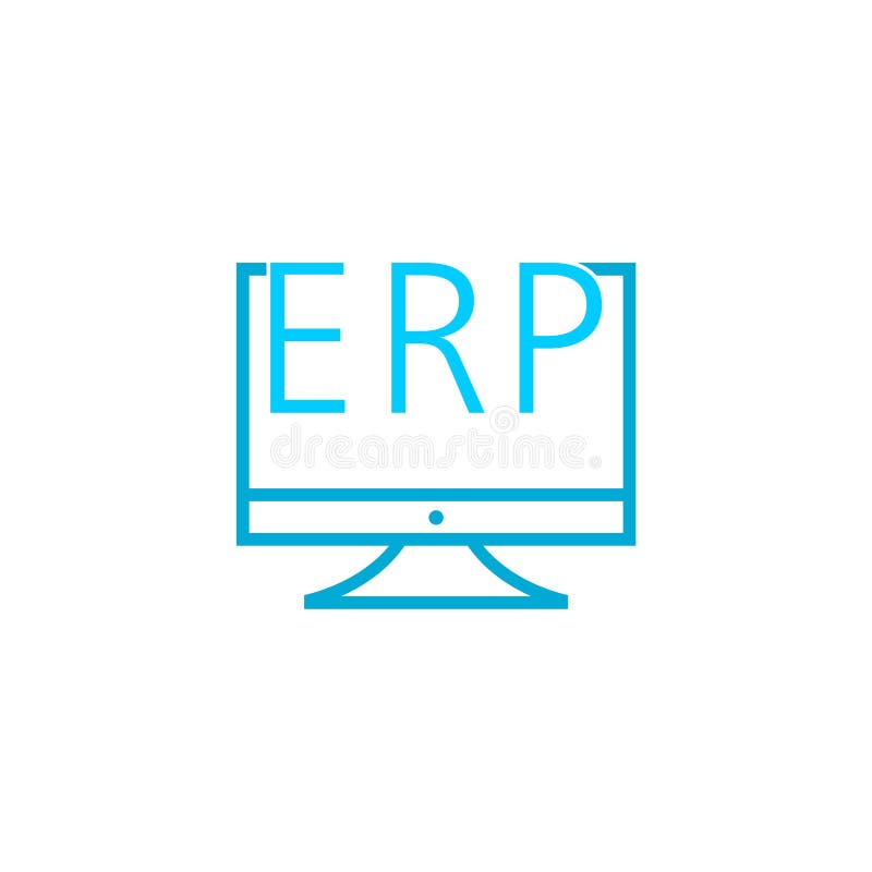 Erp Icon Enterprise Resource Planning Erp Process Stock Illustrations ...