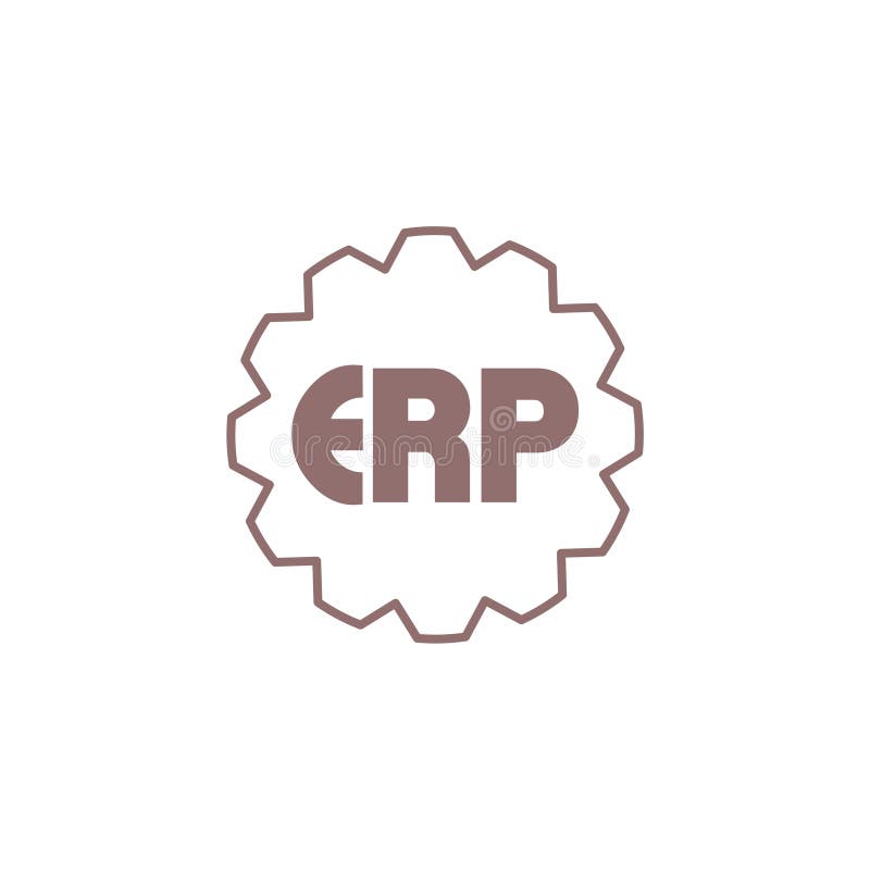 ERP Enterprise Resource Planning Icon, Sign, Logo Stock Illustration ...