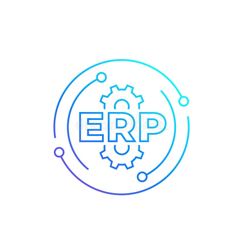 ERP, Enterprise Resource Planning, Line Icon Stock Vector ...