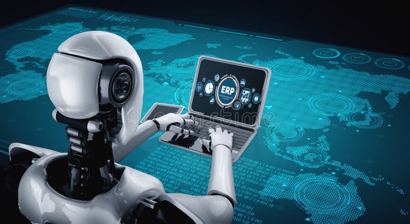 ERP Enterprise Resource Planning Software for Modish Business Stock ...