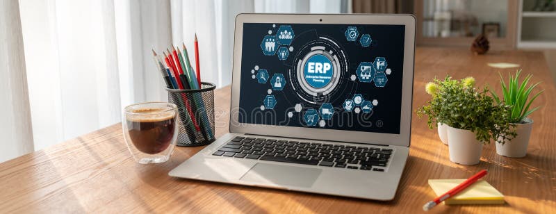 ERP Enterprise Resource Planning Software for Modish Business Stock ...