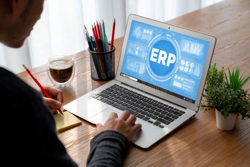 ERP Enterprise Resource Planning Software for Modish Business Stock ...