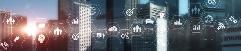 ERP Enterprise Resource Planning System on Virtual Screen with ...