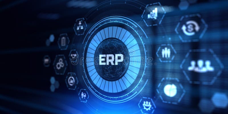 ERP Enterprise Resources Planning Business Finance Technology Concept ...