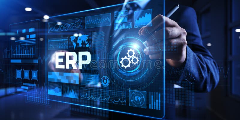 ERP Enterprise Resources Planning Software System Business Technology ...