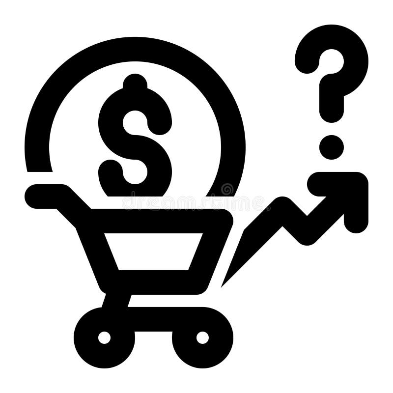 Sales Forecasting, Market Prediction Outline Icon Stock Vector ...