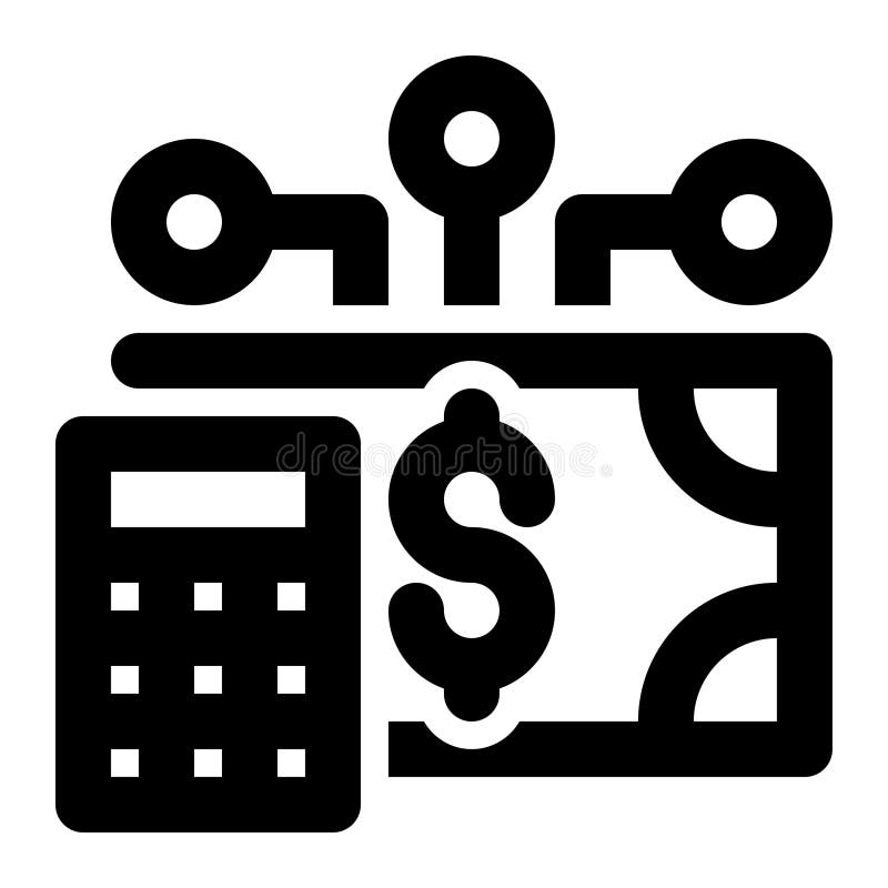 Accounting System, ERP Accounting Outline Icon Stock Vector ...