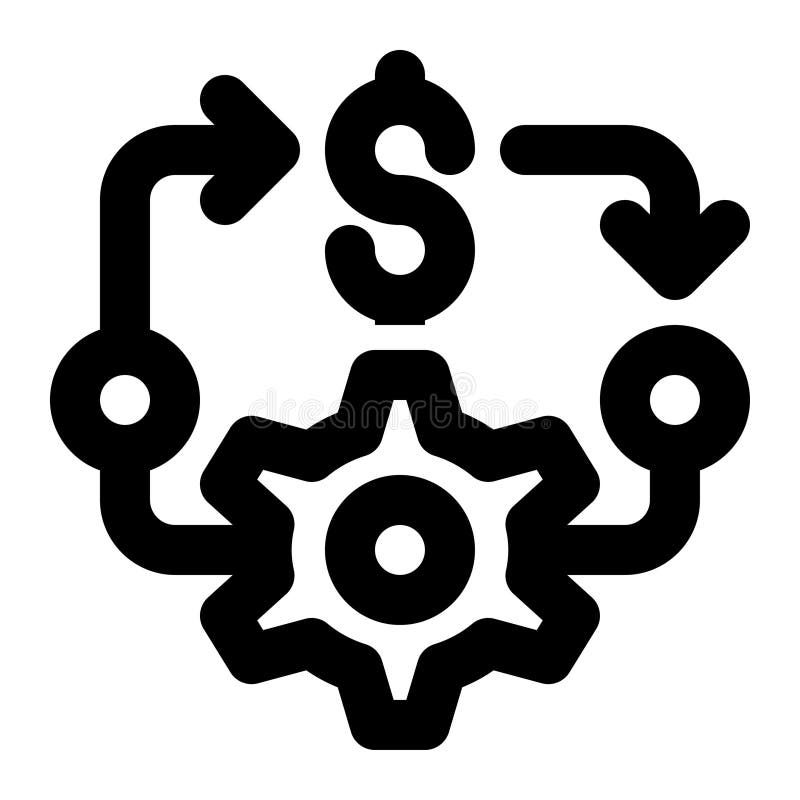 Business Process, Optimization Outline Icon Stock Vector - Illustration ...