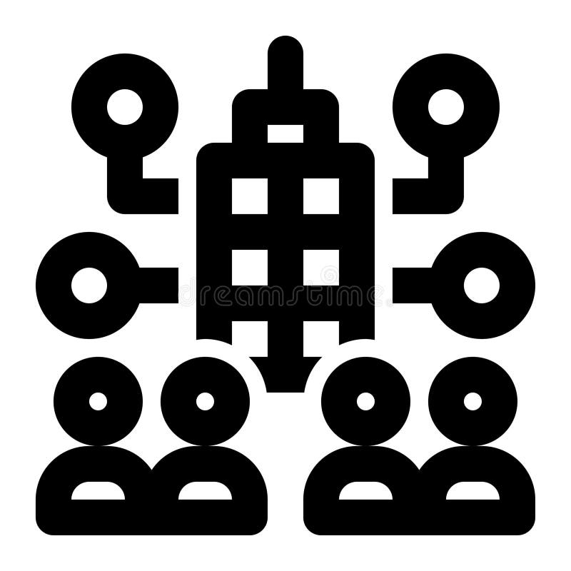 ERP Team, Workforce Management Outline Icon Stock Vector - Illustration ...