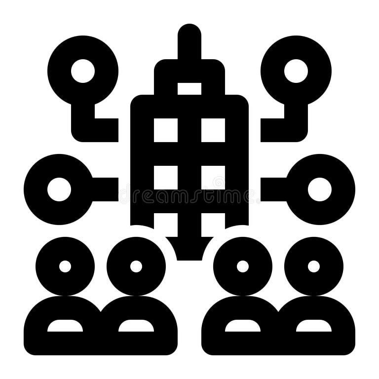 ERP Team, Workforce Management Outline Icon Stock Vector - Illustration ...