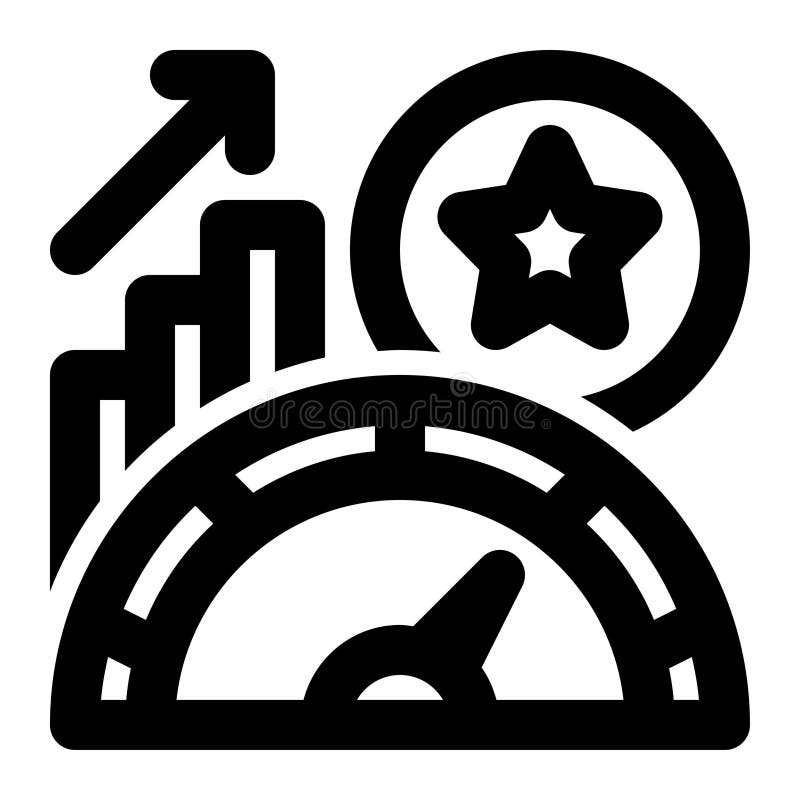 KPI Dashboard, Key Performance Indicator Outline Icon Stock Vector ...