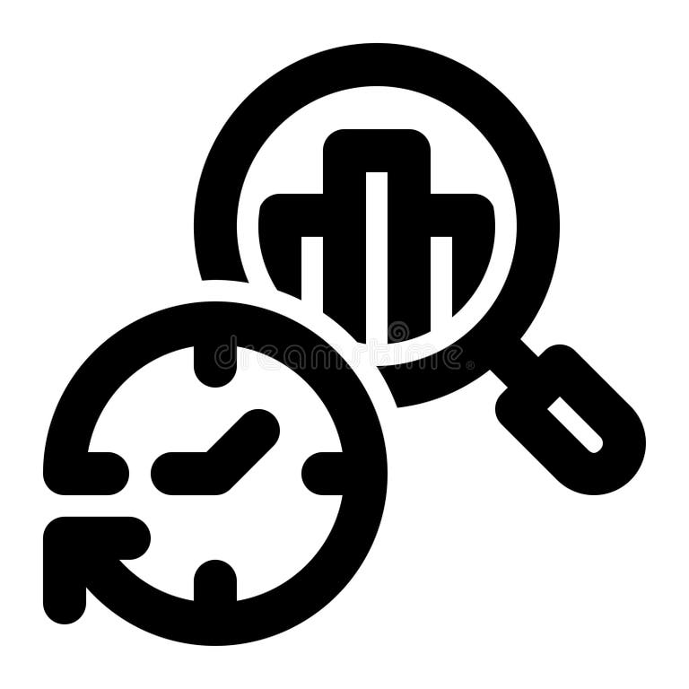 Real Time Analytics Outline Icon Stock Vector - Illustration of ...