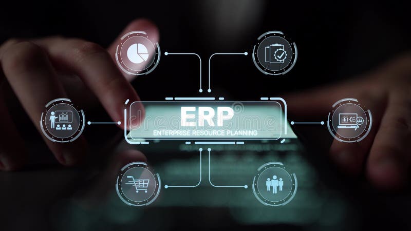 ERP System Dashboard for Enterprise Resource Planning and Business Elide Stock Footage - Video ...