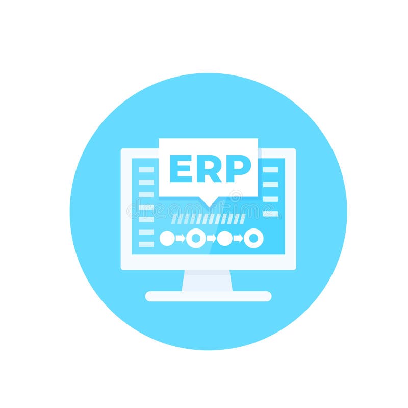 ERP Software, Enterprise Resource Planning Vector Stock Vector ...