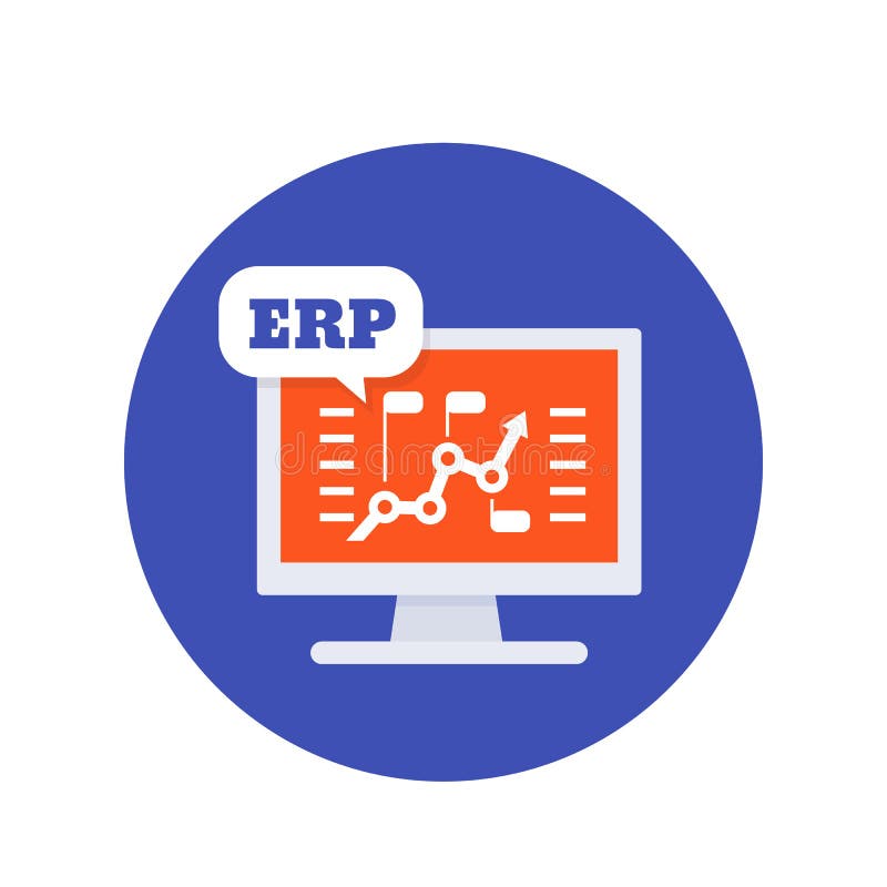 ERP Software Icon, Vector Illustration Stock Vector - Illustration of ... ERP Software Icon, Vector Illustration Stock Vector - Illustration of ...