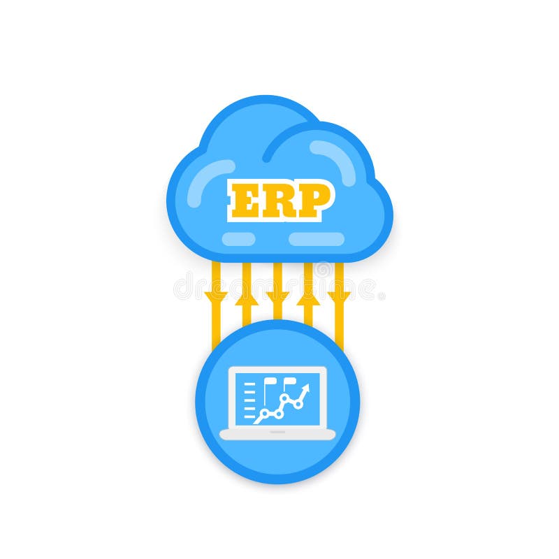 ERP Software Solutions Vector Illustration Stock Vector - Illustration ...