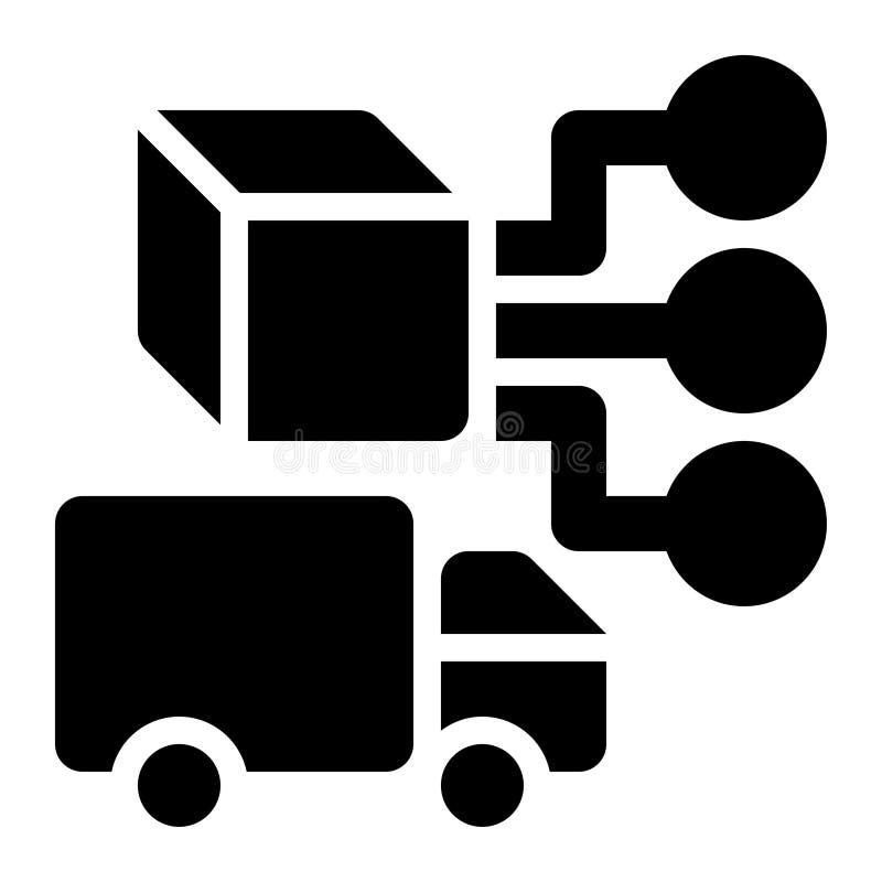 ERP Logistics, Logistics Management Glyph Solid Icon Stock Vector ...