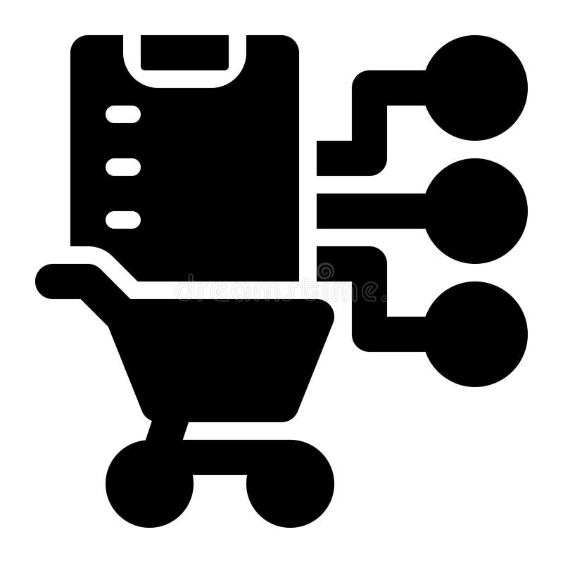 ERP Purchasing, Purchasing Glyph Solid Icon Stock Vector - Illustration ...