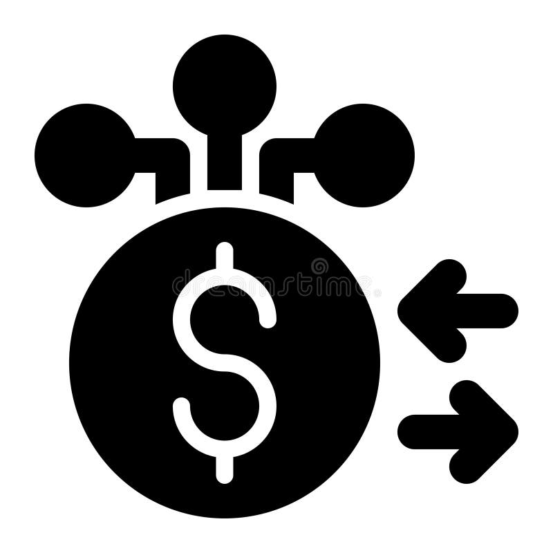 Financial Automation, Finance Automation Glyph Solid Icon Stock Vector ...
