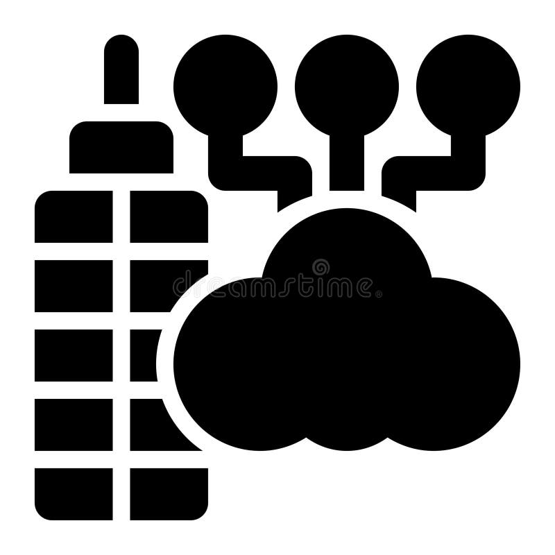 ERP Cloud, SaaS Glyph Solid Icon Stock Vector - Illustration of saas ...