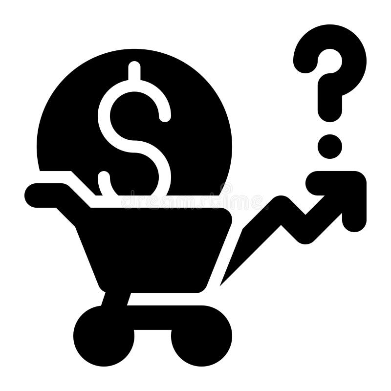 Sales Forecasting, Market Prediction Glyph Solid Icon Stock Vector ...