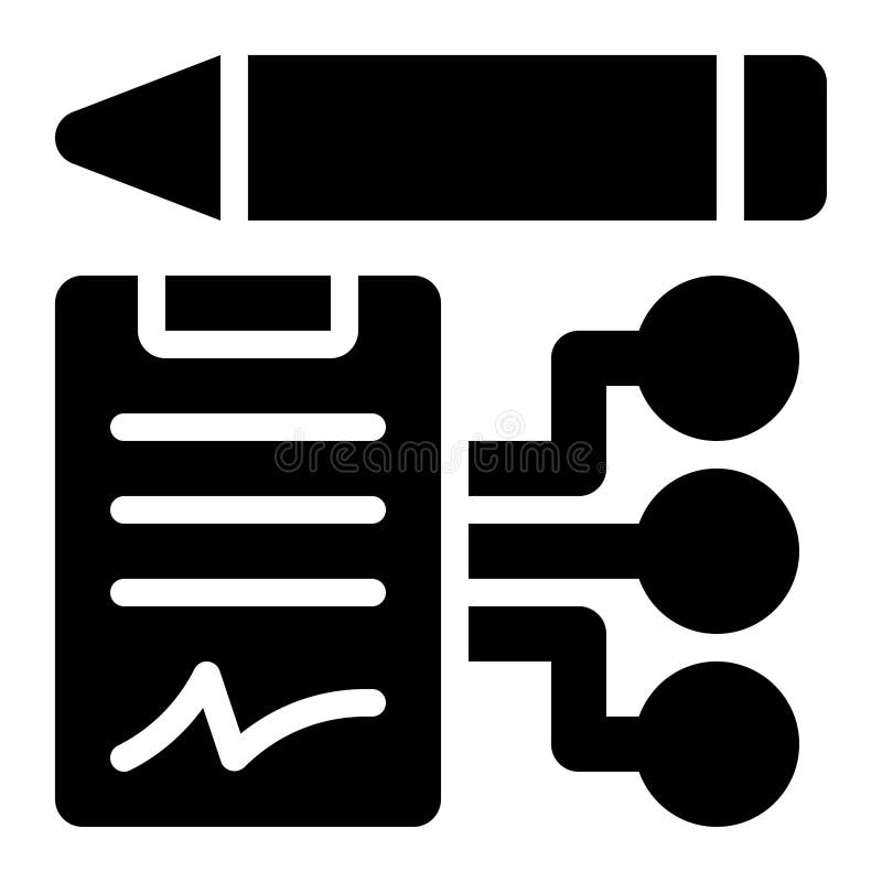 Contract Management System Glyph Solid Icon Stock Vector - Illustration ...
