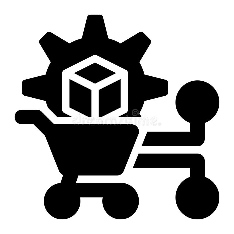 Order Management System Glyph Solid Icon Stock Vector - Illustration of ...