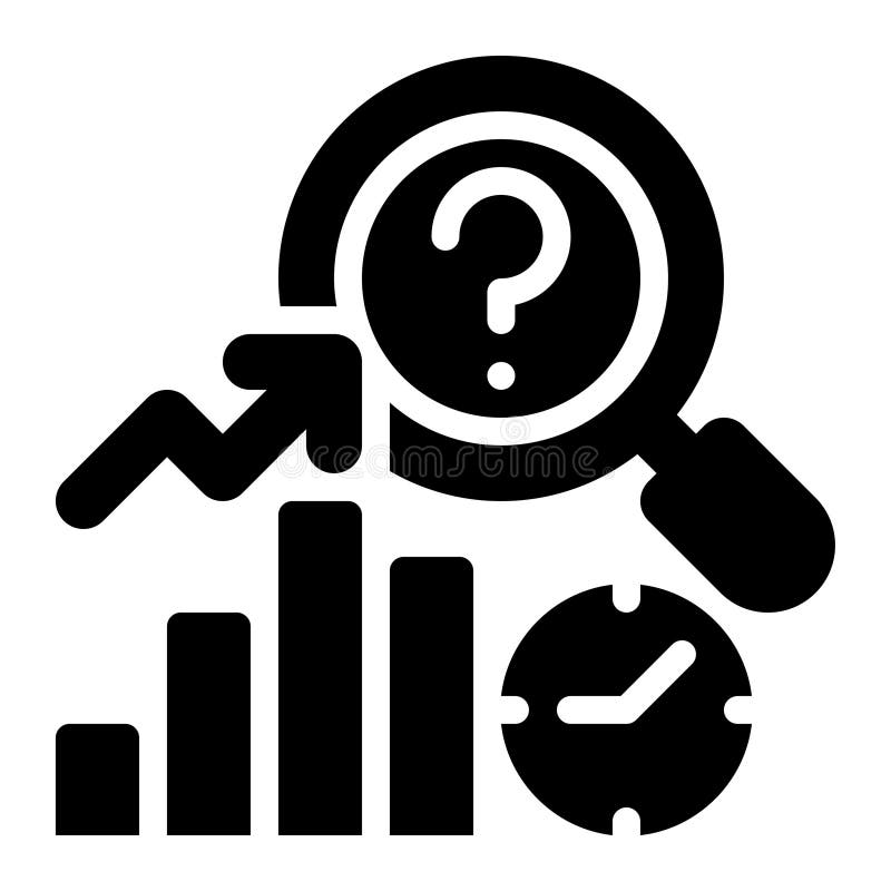 Business Forecasting, Business Prediction Glyph Solid Icon Stock Vector ...