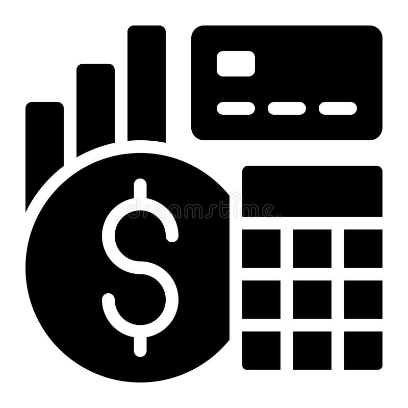 Finance Tools, Finance Management Glyph Solid Icon Stock Vector ...