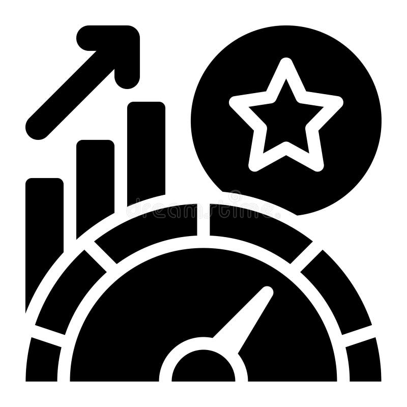 KPI Dashboard, Key Performance Indicator Glyph Solid Icon Stock Vector ...
