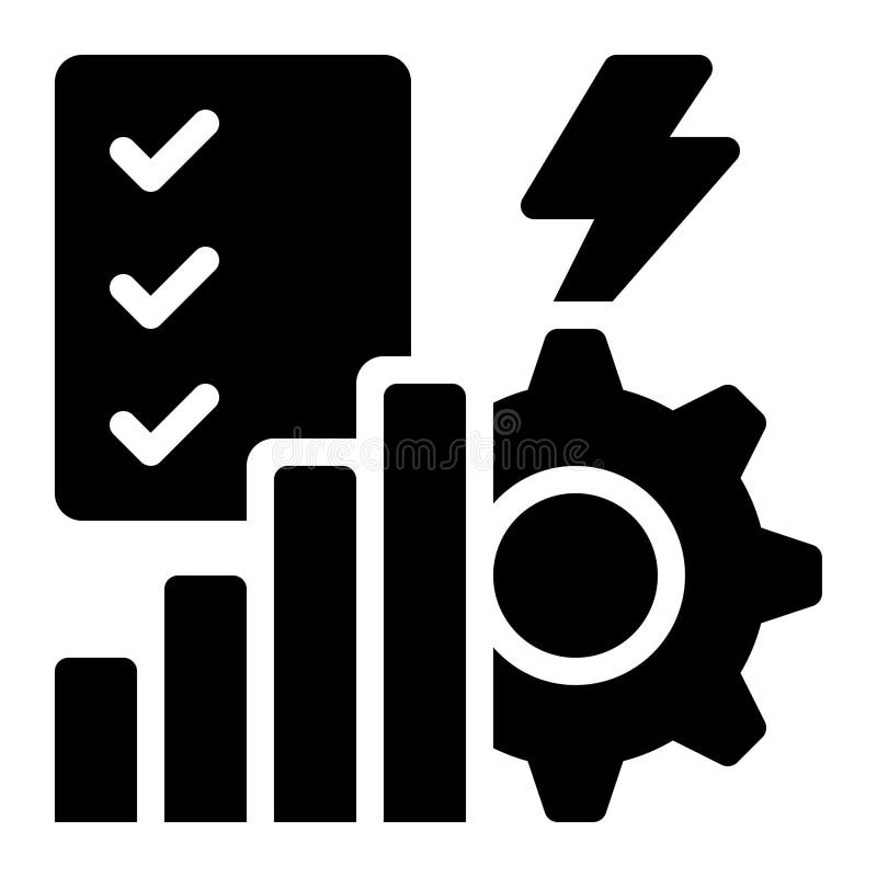 Efficiency, Efficient Glyph Solid Icon Stock Vector - Illustration of ...