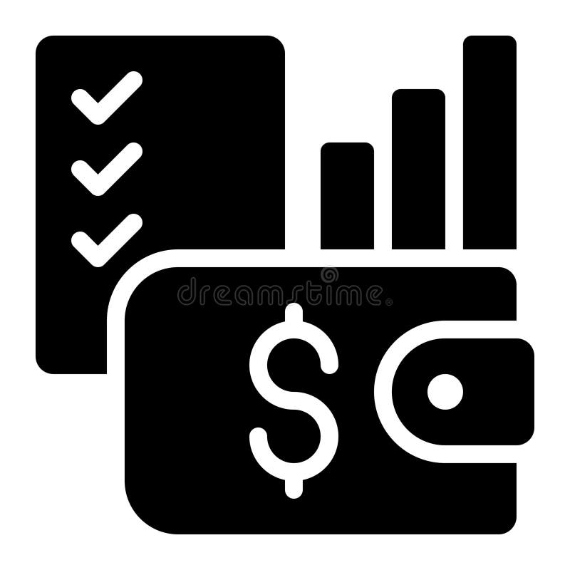 Budget Planning, Financial Planning Glyph Solid Icon Stock Vector ...