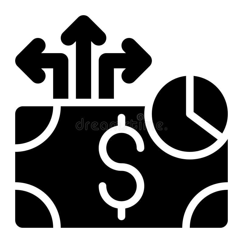 Financial Allocation, Financial Management Glyph Solid Icon Stock ...
