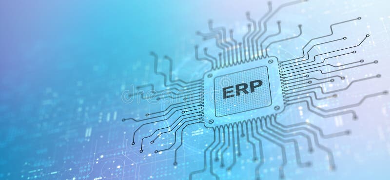 ERP Streamlining Business Processes Illustrated on a Processor Stock ...