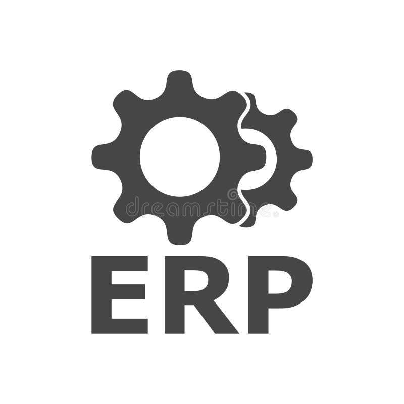 Erp-symbol, Företagresurs Som Planerar ERP-process Vektor ...