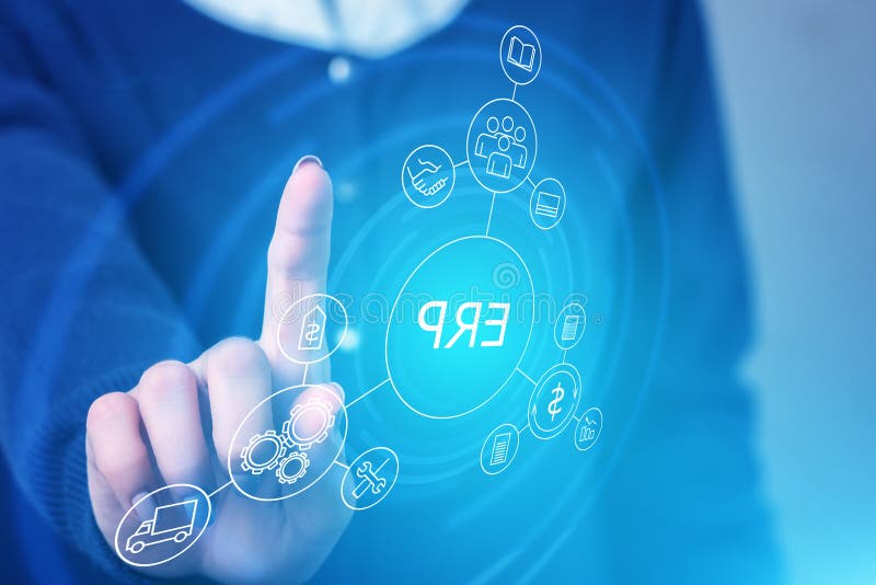 Erp System Business Concept,mobile Software for Online Business ...