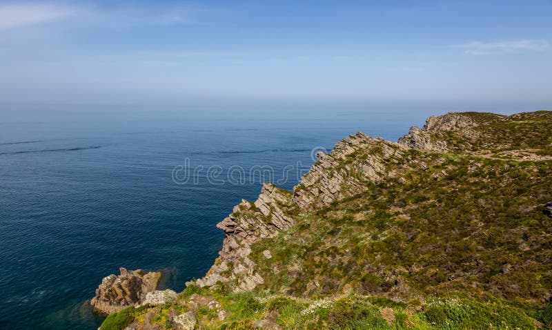 Erquy Cape in Brittany stock image. Image of tourism - 180048511