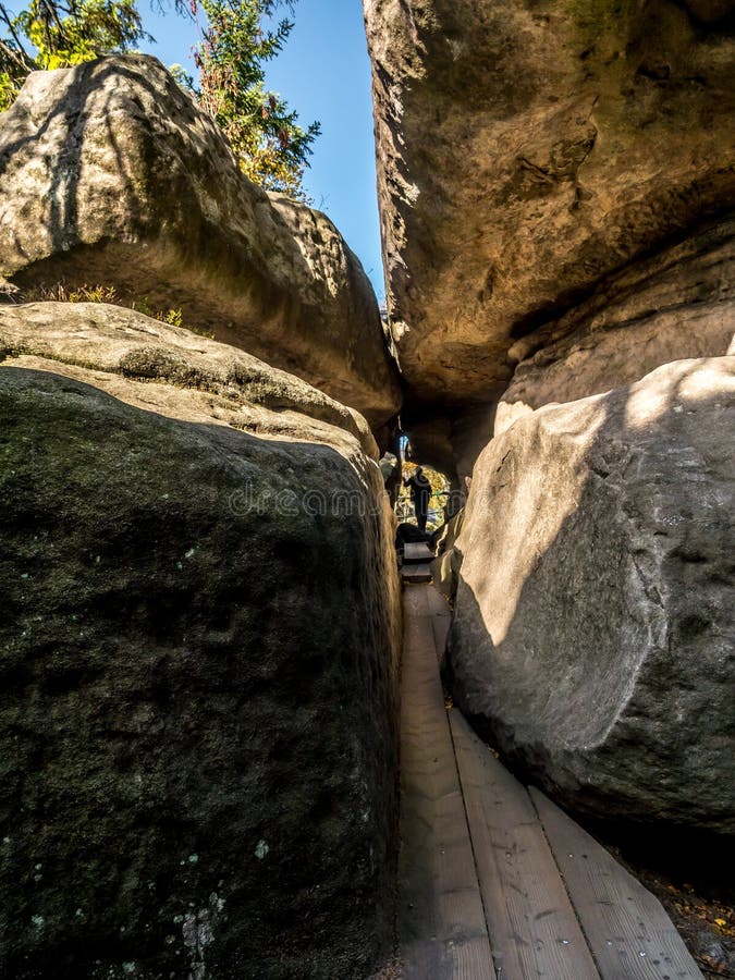 The Errant Rocks of the Table Mountain National Park, Poland Stock ...