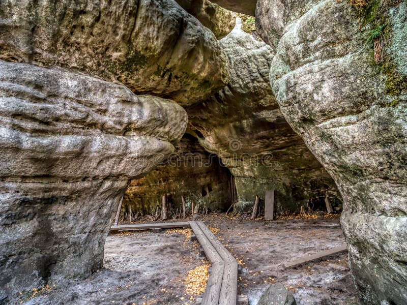 The Errant Rocks of the Table Mountain National Park, Poland Stock ...