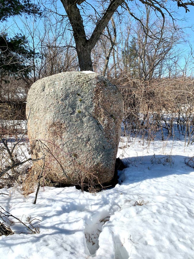 Erratic Rock stock photo. Image of deposit, outdoors - 243456356