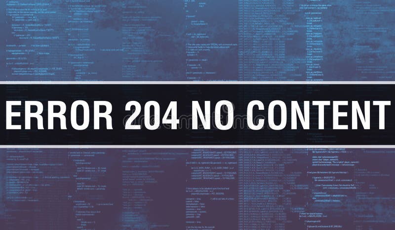Error 204Â No Content with Abstract Technology Binary Code Background ... Error 204Â No Content with Abstract Technology Binary Code Background ...