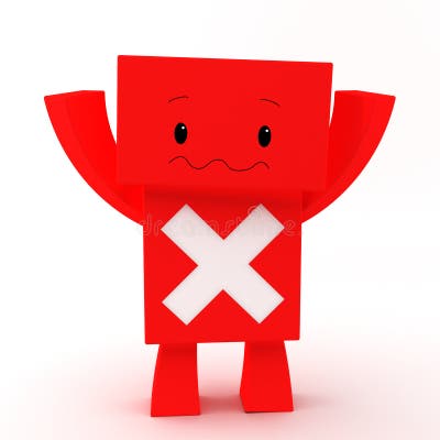 Error 3D character stock illustration. Illustration of symbol - 14646504