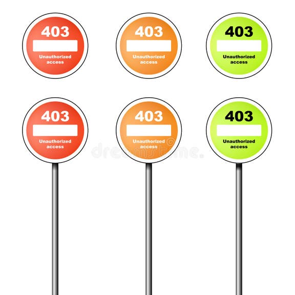 Error 403 icon and sign stock vector. Illustration of page - 23464473