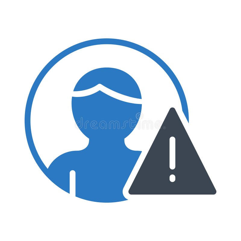 Error Profile Thin Color Line Vector Icon Stock Vector - Illustration ...