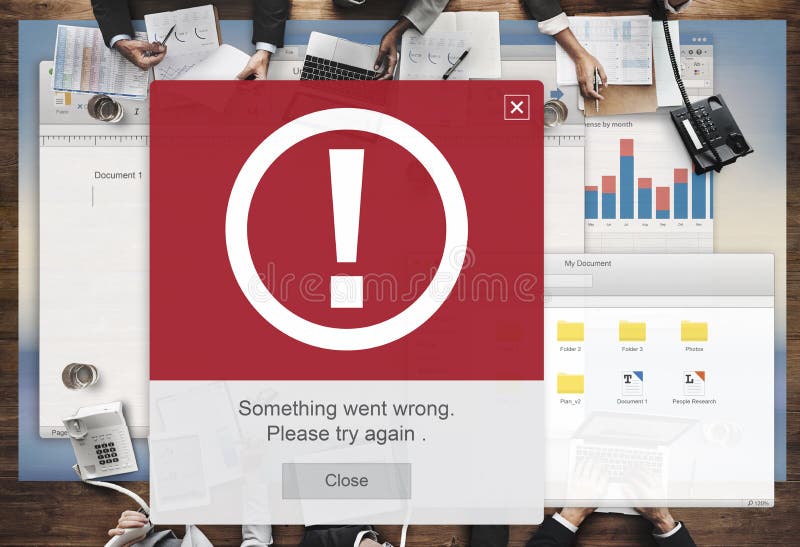 Error Alert Failure Icon Problem Concept Stock Image - Image of ...