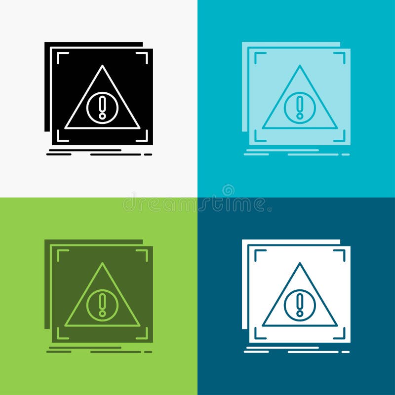 Error, Application, Denied, Server, Alert Icon Over Various Background ...