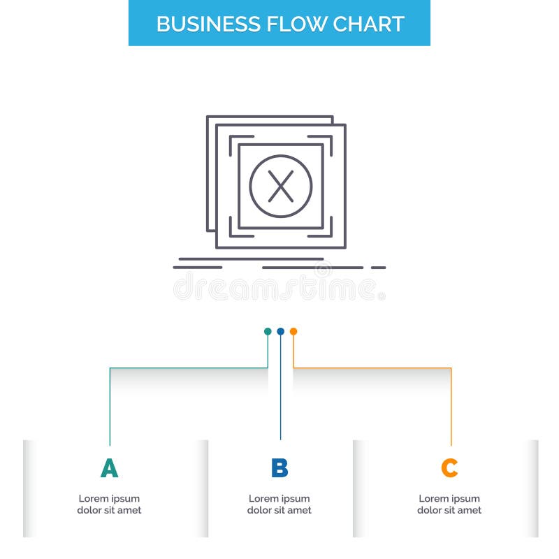 Error, Application, Message, Problem, Server Business Flow Chart Design with 3 Steps. Line Icon ...