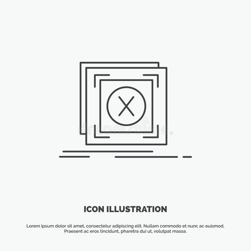 Error Application Message Problem Server Icon Line Vector Gray