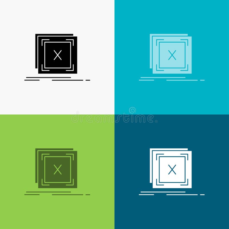 Error, Application, Message, Problem, Server Icon Over Various Background. Glyph Style Design ...